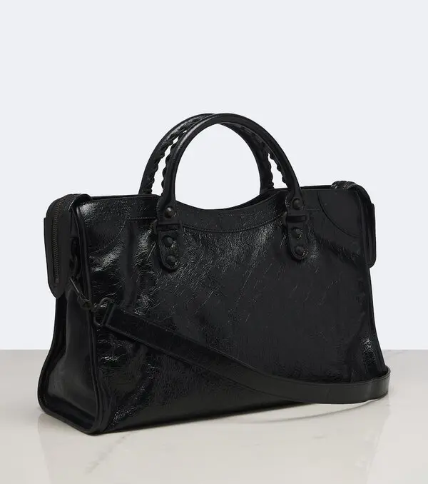 Balenciaga Le City Medium Leather Top-handle Bag