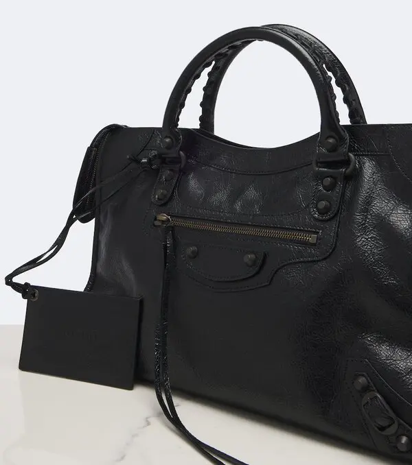 Balenciaga Le City Medium Leather Top-handle Bag