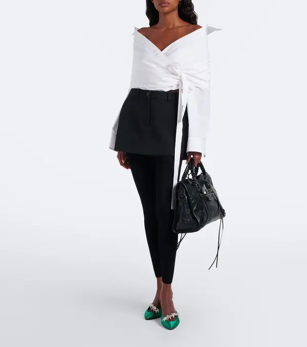 Balenciaga Le City Medium Leather Top-handle Bag