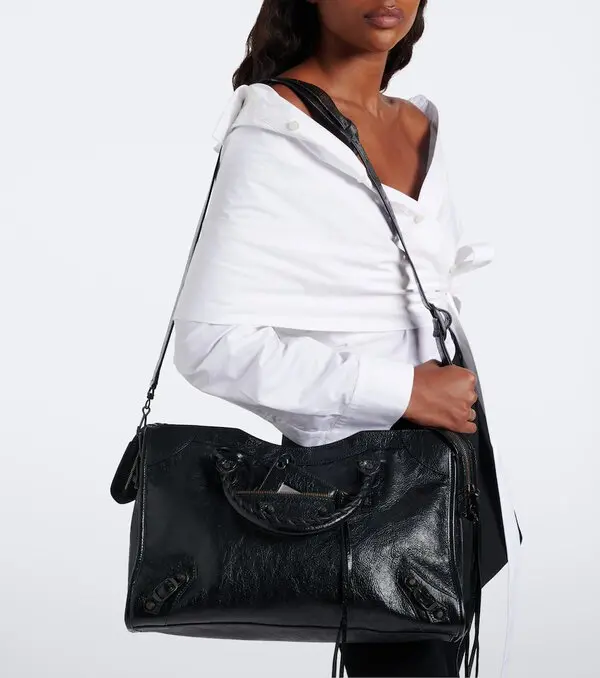Balenciaga Le City Medium Leather Top-handle Bag