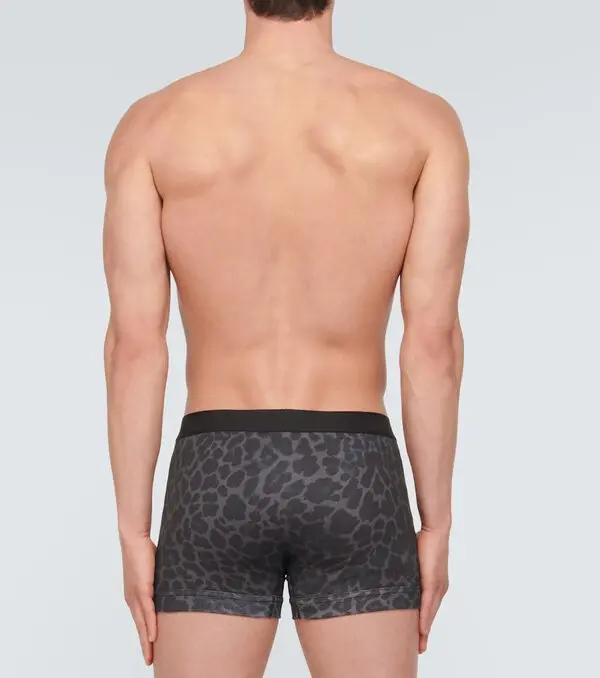TOM FORD Leopard-print Cotton-blend Boxer Briefs