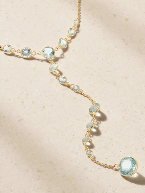 Jia Jia 18-karat Gold And Topaz Lariat Necklace