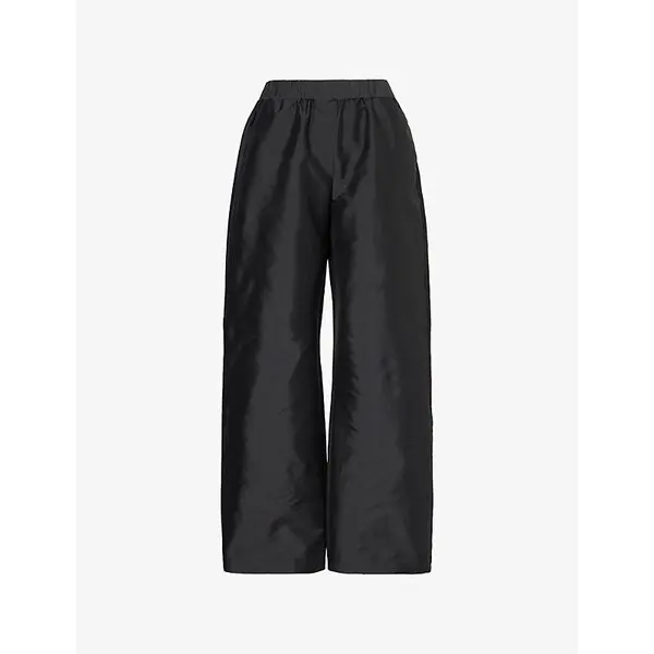 REEM ALKANHAL Karate Straight-leg Taffeta Trousers