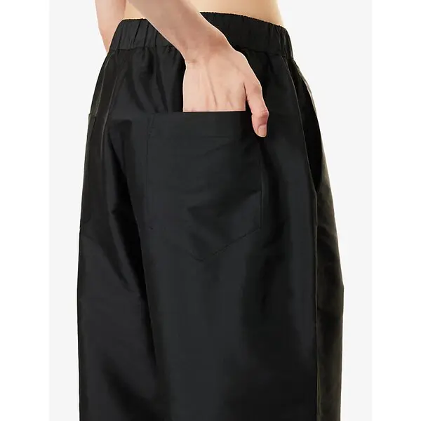 REEM ALKANHAL Karate Straight-leg Taffeta Trousers
