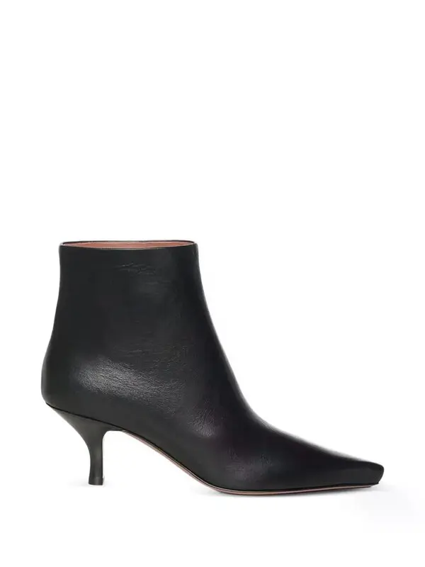 Paris Texas Rose Leather Ankle Boots