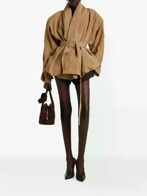Magda Butrym Belted Shawl-collar Jacket
