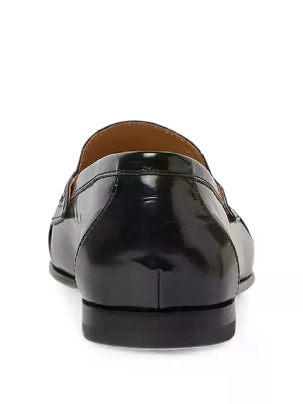 Fendi Scrunch Ruched Leather Loafers