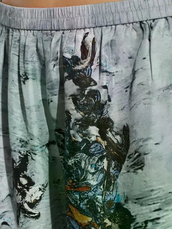 Munthe Varum Abstract-print Silk Trousers