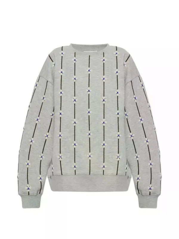 Munthe Floral Embellished Crew Neck Sweatshirt