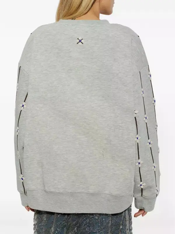 Munthe Floral Embellished Crew Neck Sweatshirt