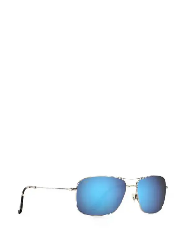 Maui Jim Wiki Wiki Square Frame Sunglasses - Silver