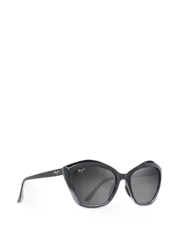 Maui Jim Lotus Geometric Frame Sunglasses - Black