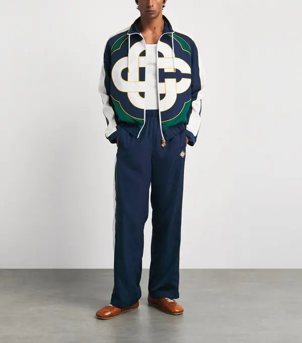 Casablanca Check Appliqué Windbreaker Jacket