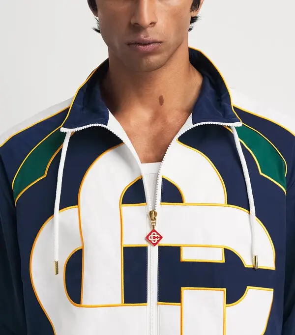 Casablanca Check Appliqué Windbreaker Jacket