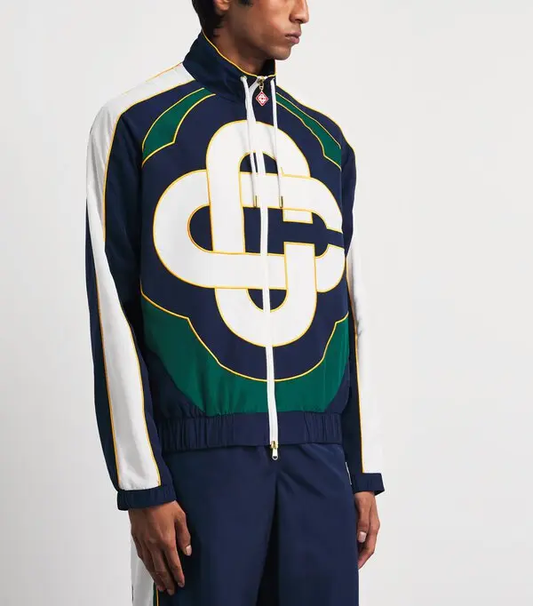 Casablanca Check Appliqué Windbreaker Jacket
