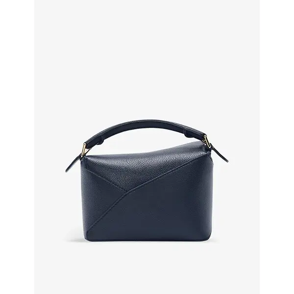 Loewe Puzzle Edge Mini Leather Cross-body Bag - Deep Navy