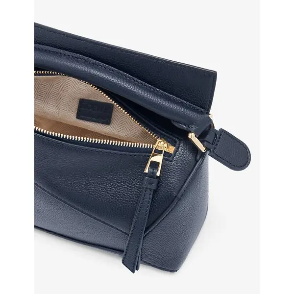 Loewe Puzzle Edge Mini Leather Cross-body Bag - Deep Navy