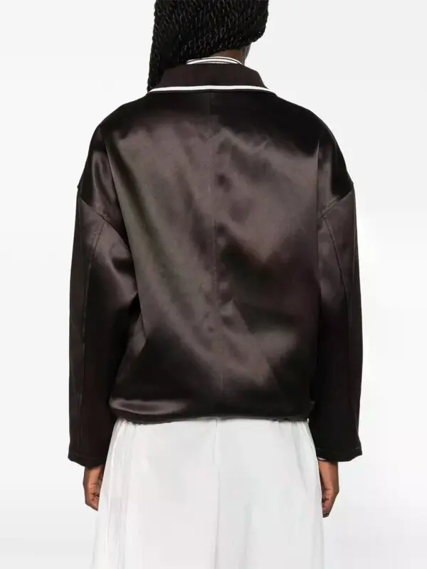 Sandro Satin-finish Contrast-trim Jacket