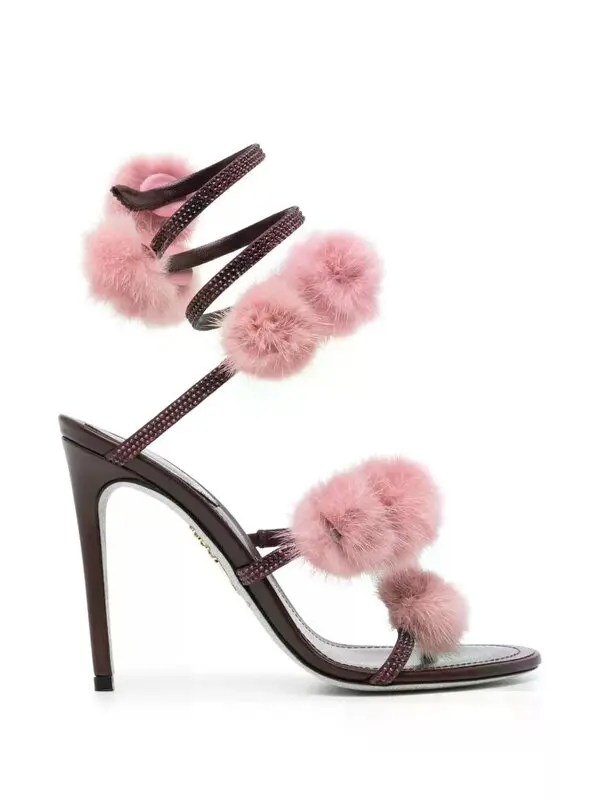 Rene Caovilla Rosalia Embellished Stiletto Sandals - Purple