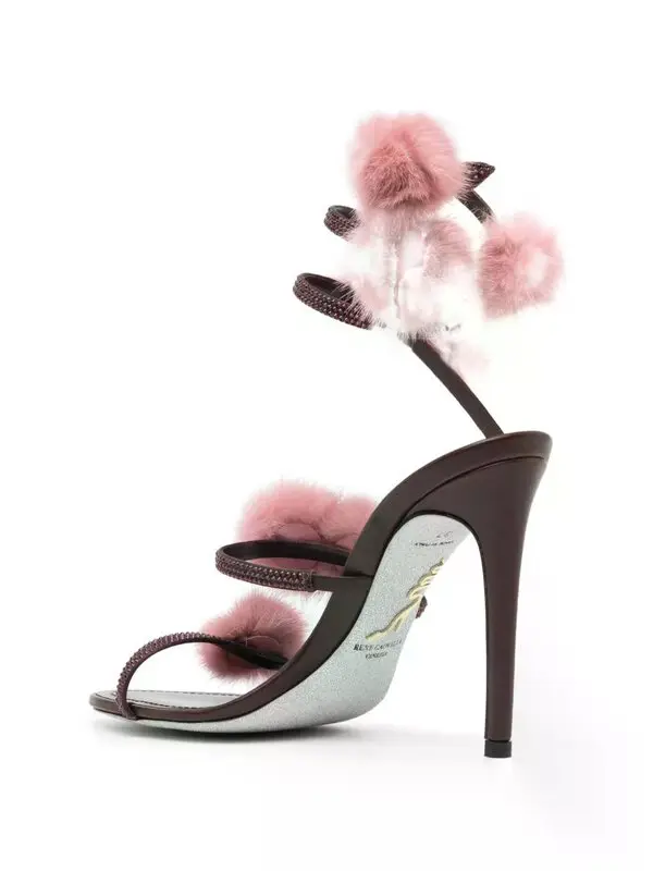 Rene Caovilla Rosalia Embellished Stiletto Sandals - Purple