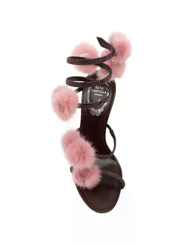 Rene Caovilla Rosalia Embellished Stiletto Sandals - Purple