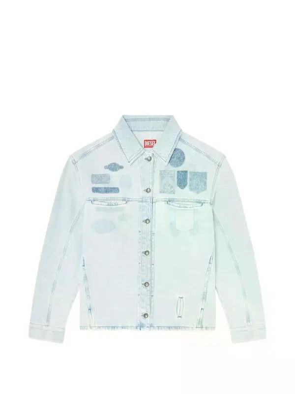 DIESEL® Denim Overshirt With Patch Effects