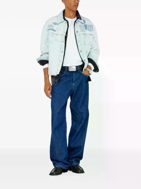 DIESEL® Denim Overshirt With Patch Effects
