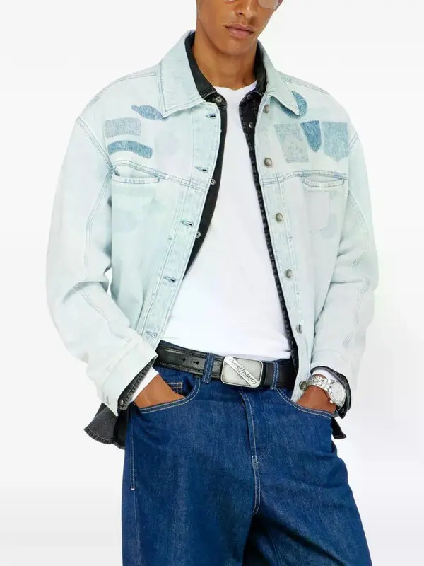DIESEL® Denim Overshirt With Patch Effects