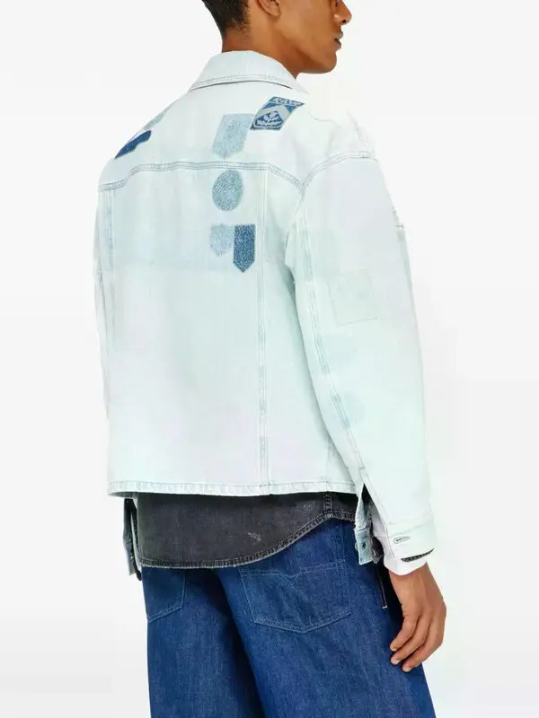 DIESEL® Denim Overshirt With Patch Effects