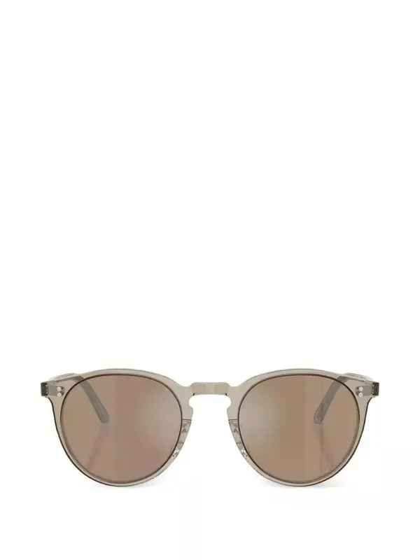 Oliver Spencer O'malley Round Frame Sunglasses - Grey
