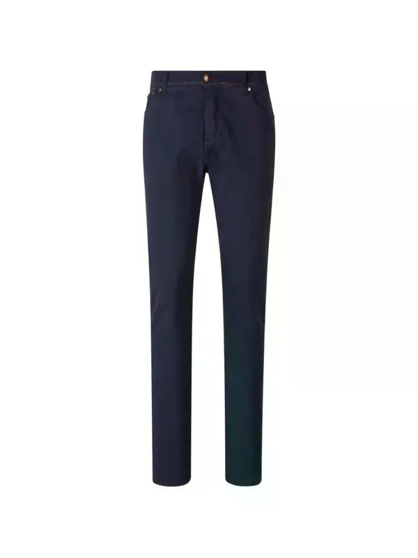 RICHARD J. BROWN Milano Logo-patch Straight-leg Jeans - Blue