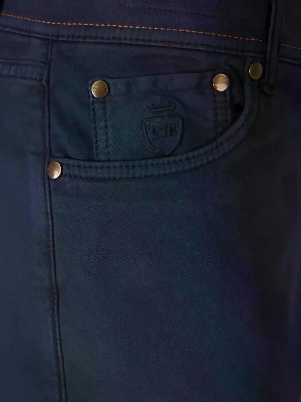 RICHARD J. BROWN Milano Logo-patch Straight-leg Jeans