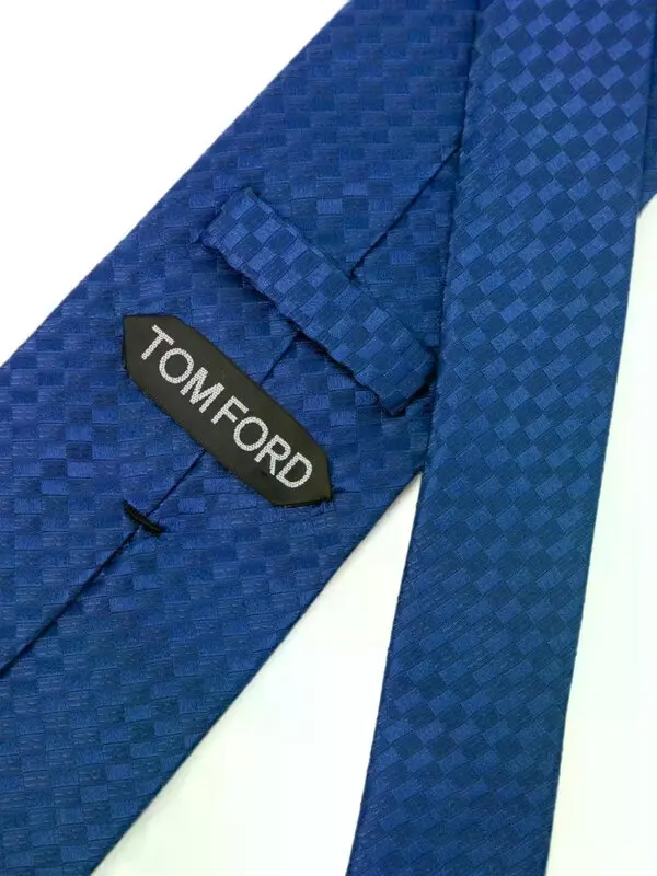 TOM FORD Net-pattern Satin Neck Tie