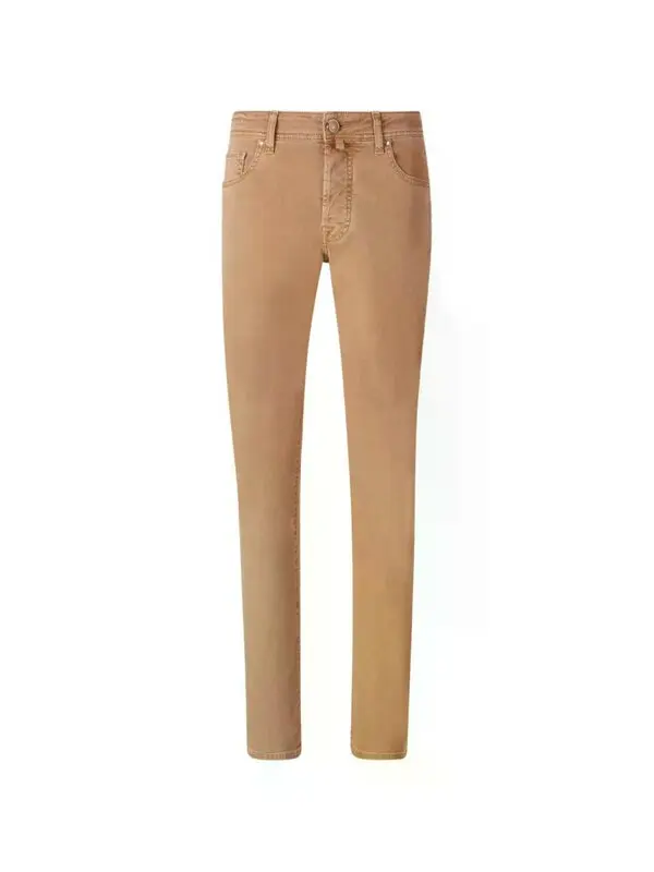 Jacob Cohen Bard Logo-patch Slim-fit Jeans - Brown