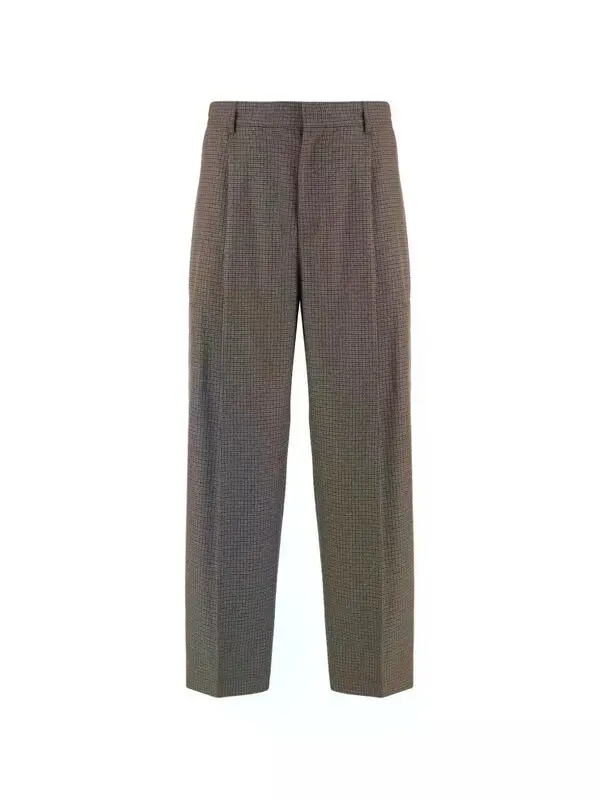 DARKPARK Houndstooth-pattern Pleated Trousers