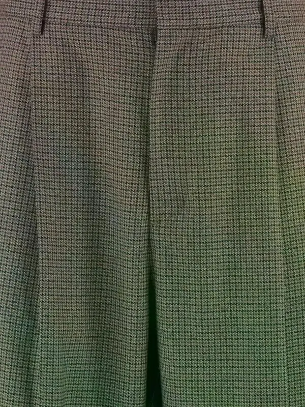 DARKPARK Houndstooth-pattern Pleated Trousers