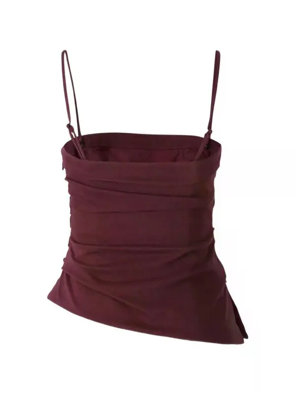 Simkhai Ruched Asymmetric-hem Top