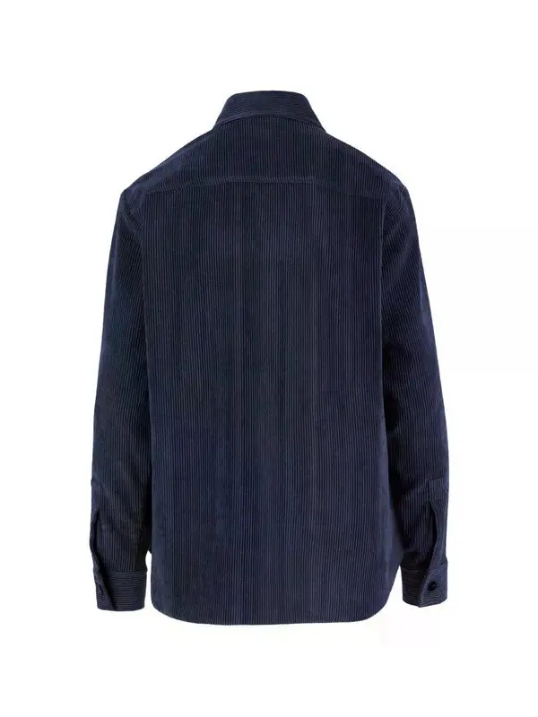 F.IT Corduroy-effect Pocket-detail Shirt