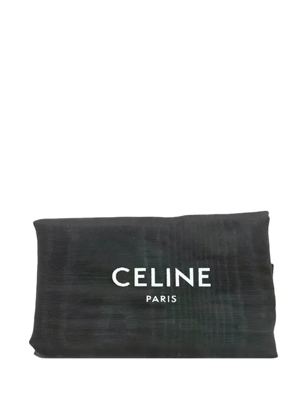 Celine Triomphe Denim Clutch On Chain Crossbody Bag