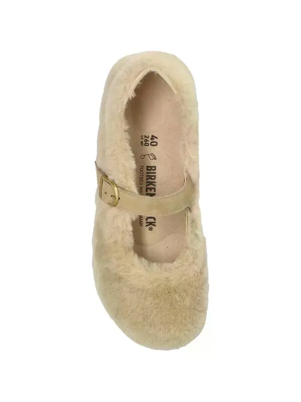 BIRKENSTOCK Santa Clarita Shearling Finish Ballet Flats - Neutrals
