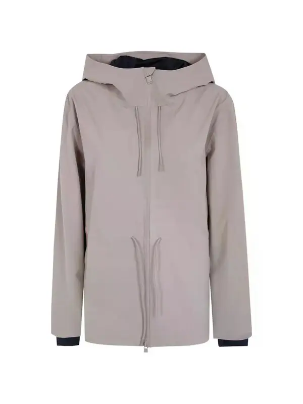 Rains Drawstring Hooded Coat - Neutrals