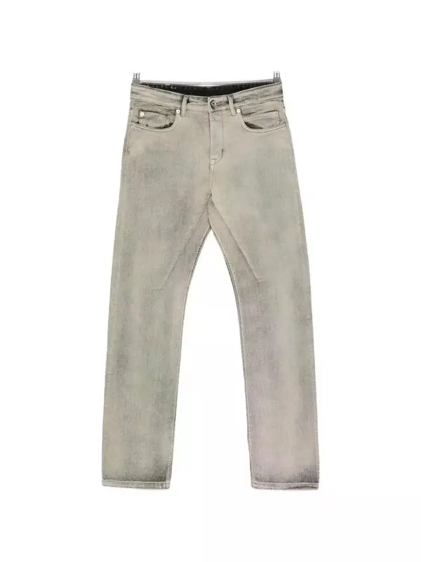 Rick Owens Fog Cut Faded-effect Jeans - Grey