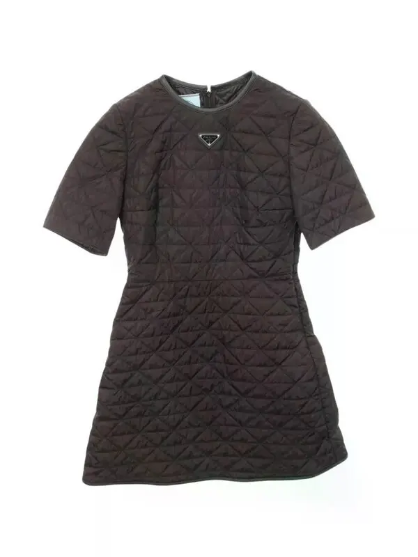 Prada Quilted Mini Dress - Black