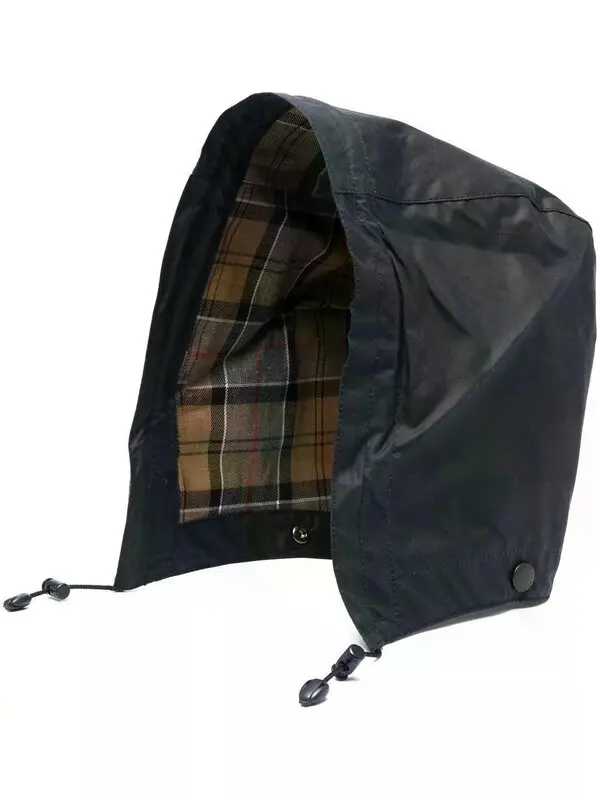 Barbour Waxed Cotton Blend Drawstring Hood