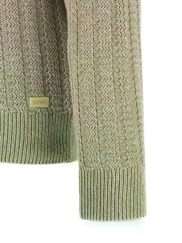 BOSS Jacquard-knit Crew Neck Sweater