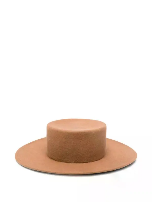 Ruslan Baginskiy Wool Felt Canotier Hat - Neutrals