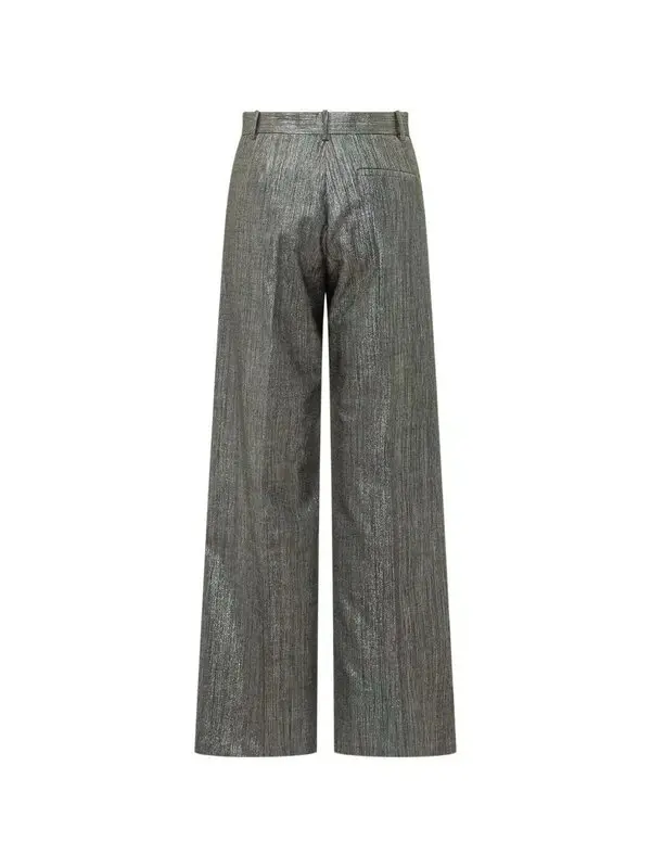 Pinko Metal Wool-blend Palazzo Trousers