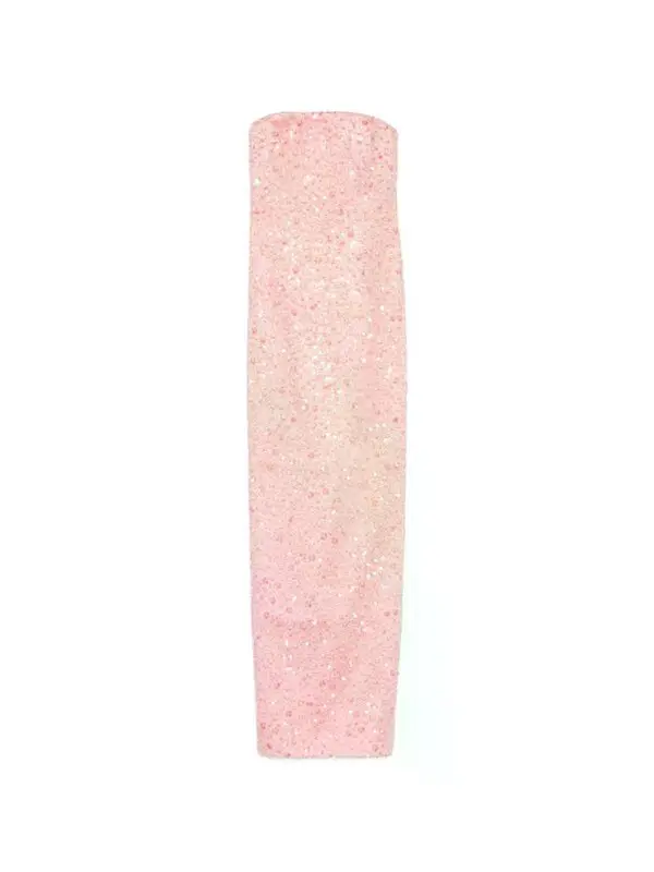 THE NEW ARRIVALS ILKYAZ OZEL Nara Sequin-embellished Strapless Maxi Dress - Pink