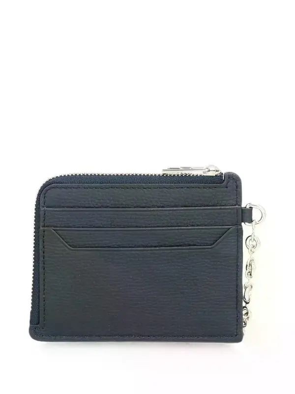 Loewe Anagram Square Coin Cardholder In Pebble Grained Calfskin - Blue
