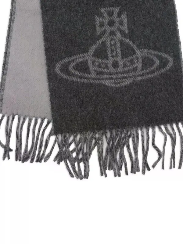 VIVIENNE WESTWOOD Orb-logo Fringed Scarf